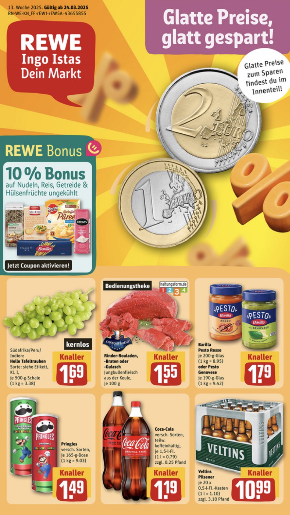 Angebote bei REWE Istas: Kräftig sparen – jede Woche aufs Neue!